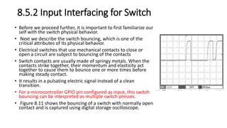 Input Output Interfacing For LED And Switch PPTX Computer Peripherals Computing
