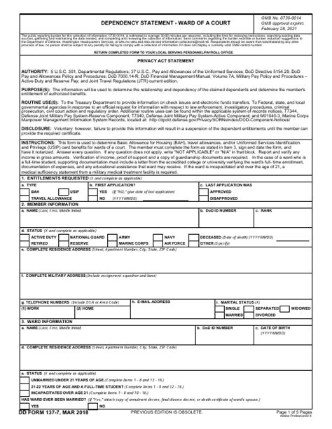 Dd 137 Forms Fill Pdf Online Download And Print Templateroller