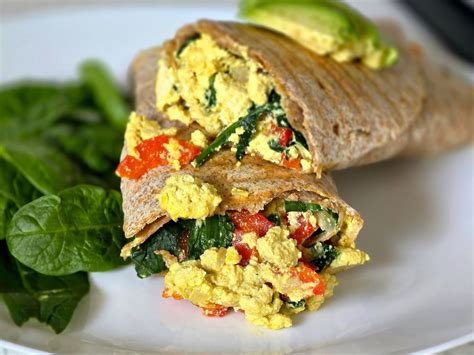 Healthy Breakfast Burritos With Tofu Scramble Vegnfit