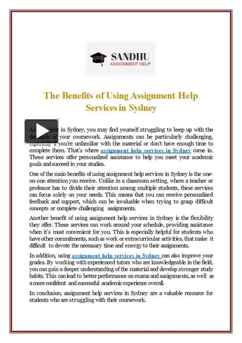 Ppt The Benefits Of Using Assignment Help Services In Sydney