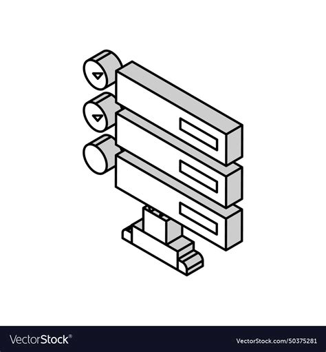 Guideline System Isometric Icon Royalty Free Vector Image