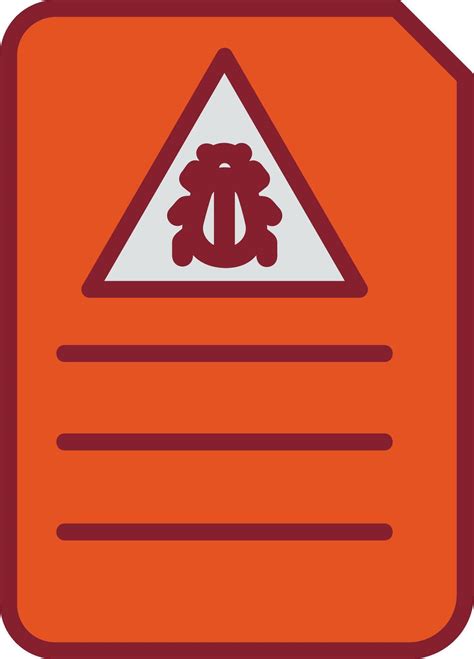 Bug Document Vector Icon Vector Art At Vecteezy