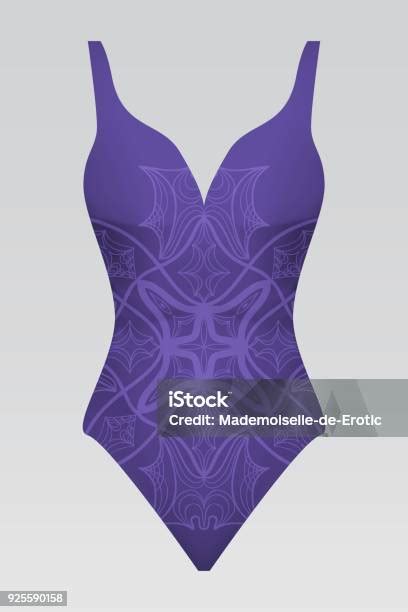 Baju Renang Musim Panas Desain Dengan Ornamen Mandala Ilustrasi Vektor Mode Ilustrasi Stok