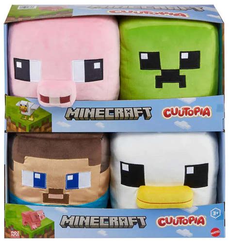 Minecraft Cuutopia Steve Creeper Chicken Pig 10 Plush Mattel Toywiz