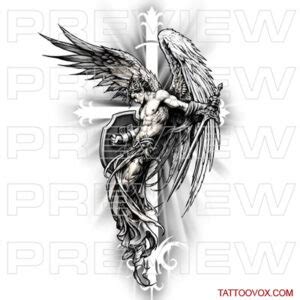 Wings And Sword Tattoo Designs
