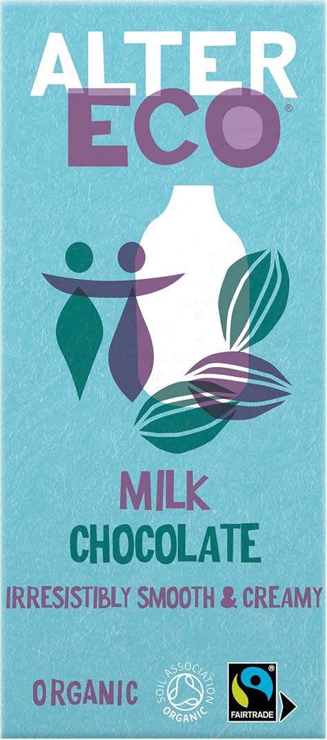 Alter Eco Plain Milk Chocolate Bar Organic Chocolate And Fairtrade