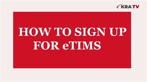 How To Signup For Etims Youtube