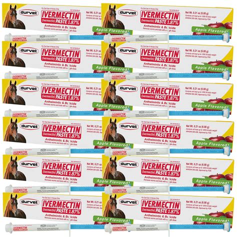 Ivermectin Horse Dewormer Paste 187 Apple Flavor By Durvet — Jeffers
