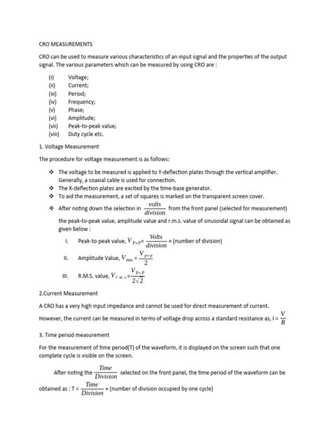 Cro Measurements Download Free Pdf Amplitude Root Mean Square