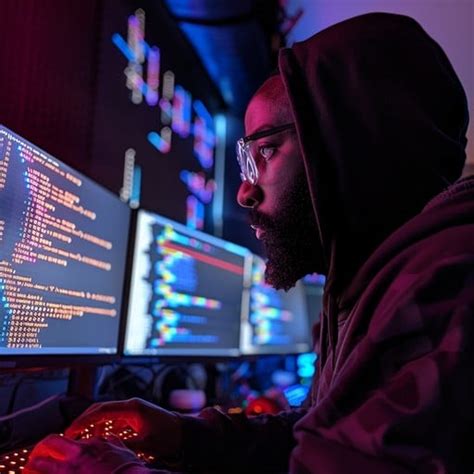 Free Coder At Night Image Download At Stockcake