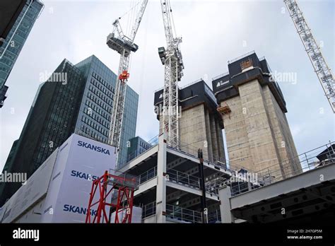 20 Ropemaker Building Skanska Construction Site On Ropemaker Street In