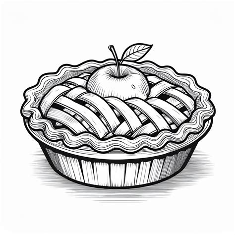 Apple Pie Coloring Pages Etsy