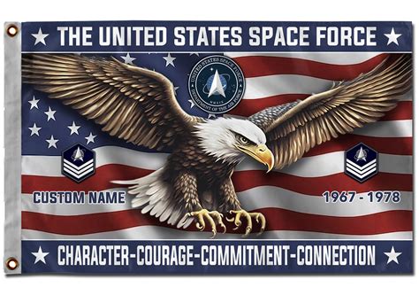 Us Space Force Flying Flag 3×5 Feet90×150 Cm Proud Us Veteran