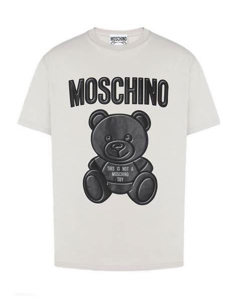 Moschino Mens Big Teddy T Shirt Grey