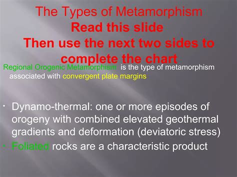 Metamorphic Rocks Process Of Formation 2014 Ppt