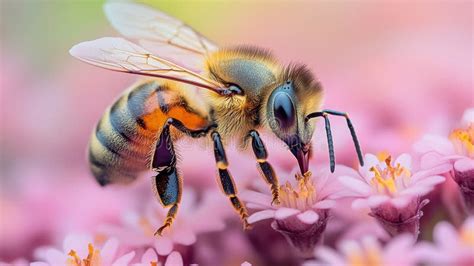 Bees Are Pollinating Flowers Stock Illustration Illustration Of Garden Pollinating 347129399