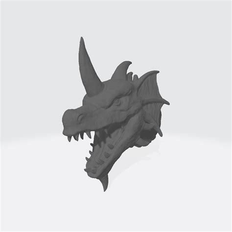 Dragon Head Wall Mounts 3d Printing Model
