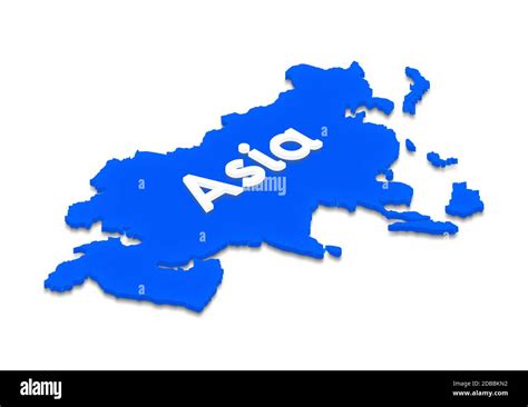 Illustration Of A Blue Ground Map Of Asia On Isolated Background Right
