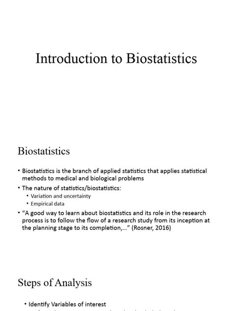 Introduction To Biostatistics 23 Pdf Level Of Measurement Statistics