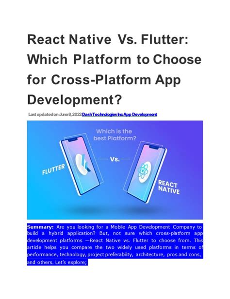 Ppt React Native Vs Flutter Which Platform To Choose For Cross Platform App Development
