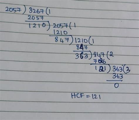 Find The Hcf Of 3267 And2057