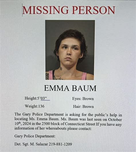 Cbs Chicago Emma Baum 25 Was Last Seen On Oct 10 She
