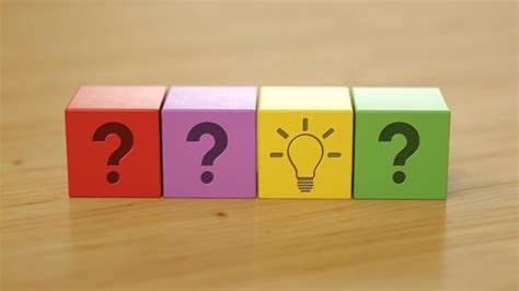 Premium Photo Cube Shape Question Mark And Idea