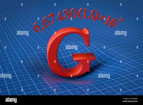 Gravitational Constant Or Newtonian Constant Of Gravitation Concept 3d