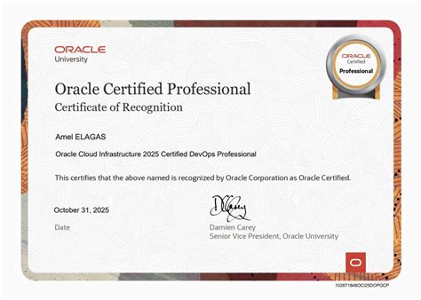 Oraclecertified Oraclecloud Oracledevops Oraclecloudinfrastructure