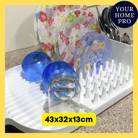 Mini Dish Drainer Rack With Utensils Organizer Holder Lagayan Ng Pinggan Baso Plato Shopee
