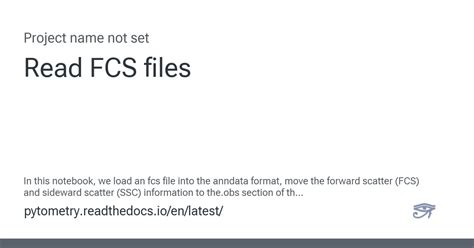 Read Fcs Files — Pytometry