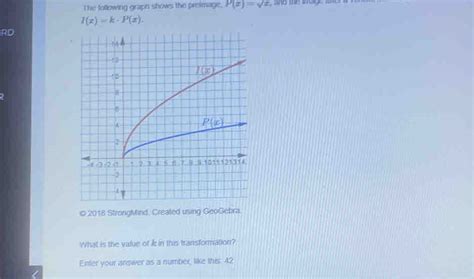 the following graph shows the preimage p x sqrt x and the image