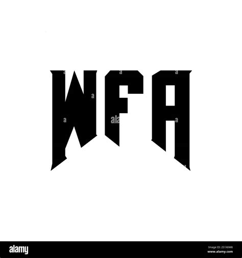 Wfa Letter Logo Design For Technology Company Wfa Logo Design Black And White Color Combination