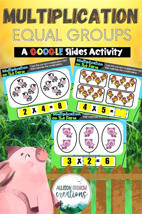 Multiplication Equal Groups Model Digital Activity 3rd Grade Math