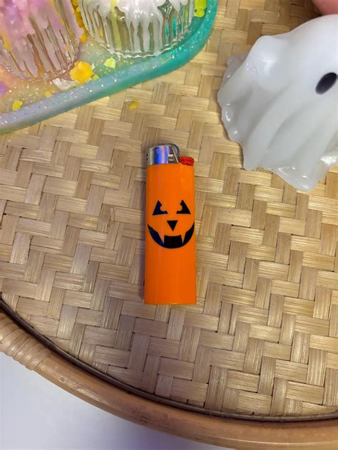 Spooky Pumpkin Face Lighter Pumpkin Carving Lighter Pumpkin Lighter