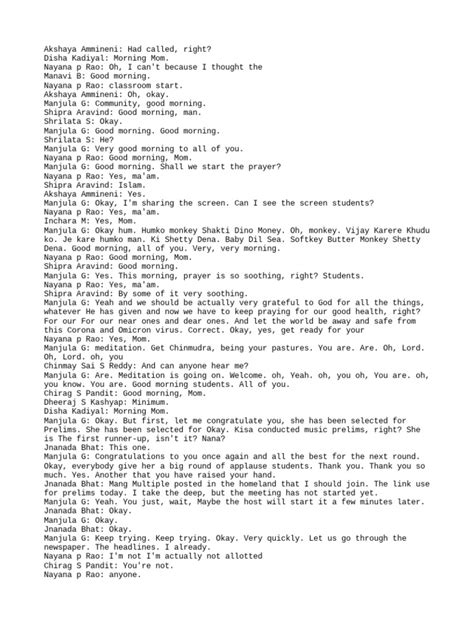 Meeting Transcript Pdf