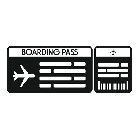 Vacation Air Ticket Icon Simple Vector Airline Pass 14837069 Vector Art At Vecteezy