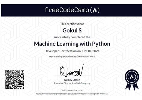 Gokul S On Linkedin Machinelearning Python Machinelearningwithpython Certified