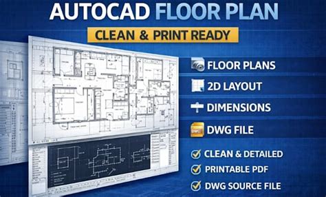 Autocad Floor Plan 2d Drawing House Plan And Cad Drafting From Sketch