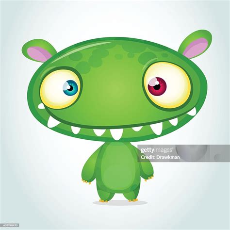 Vector Cute Caroon Monster Alien Halloween Monster Character High Res Vector Graphic Getty Images