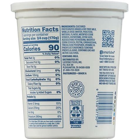 Lucerne Yogurt Light Vanilla 32 Oz Safeway