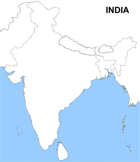 印度空白地图 印度地图 印度 Pixabay上的免费图片