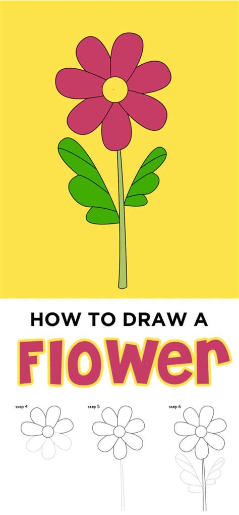 How To Draw Easy Flower Step By Step