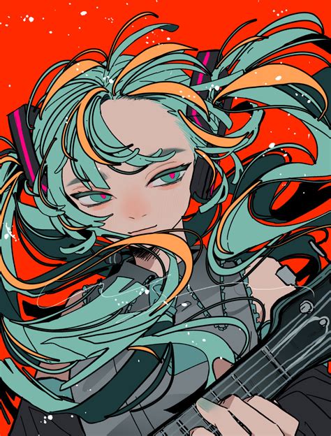 Safebooru 1girl Absurdres Aqua Eyes Aqua Hair Bare Shoulders Closed