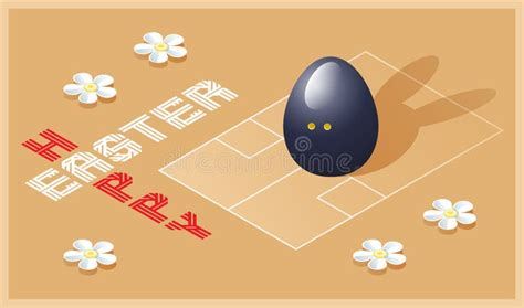 Happy Easter Greeting Card Squash Vector Isometric Illustration