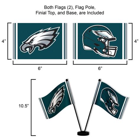 Philadelphia Eagles Small Table Desk Flag State Street Products