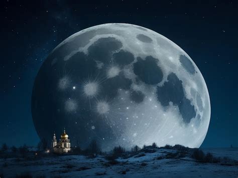 Premium Ai Image A Beautiful Ukraine Moon