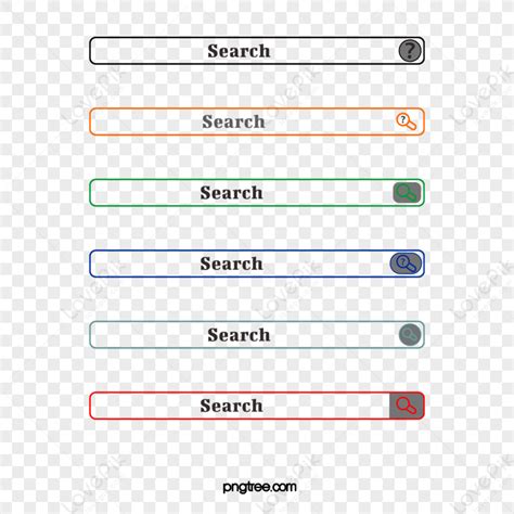 Business Style Web Search Box Ui Element Navigation Data Color Clipart