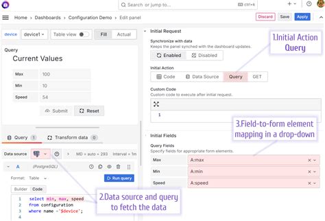 Custom Buttons Initial Values From The Query And Expandable Editors