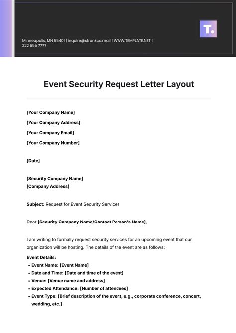 Free Security Letter Templates Editable And Printable